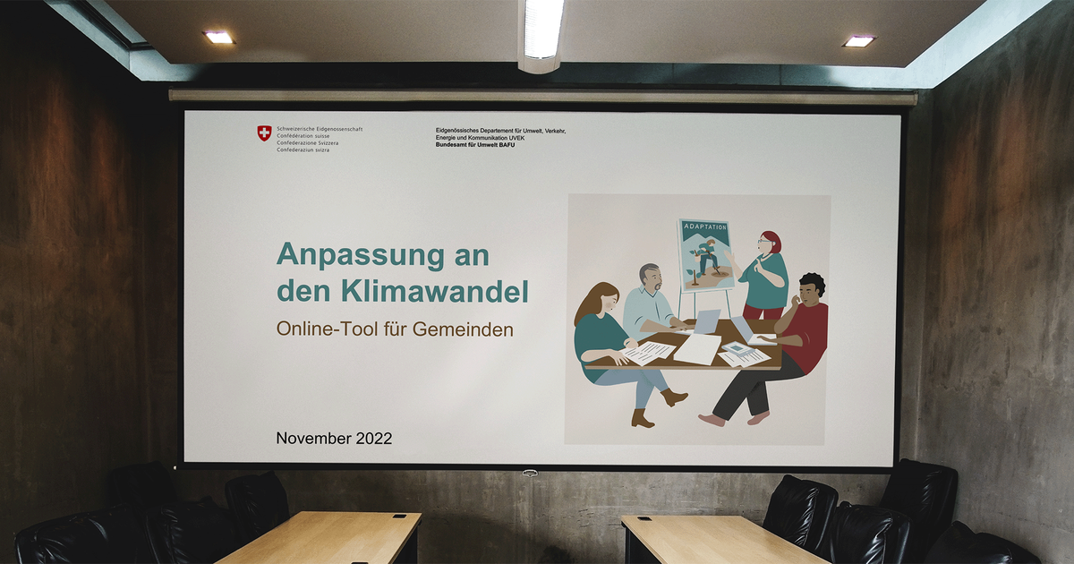 Kommunikation zum BAFU-Online-Tool für Gemeinden